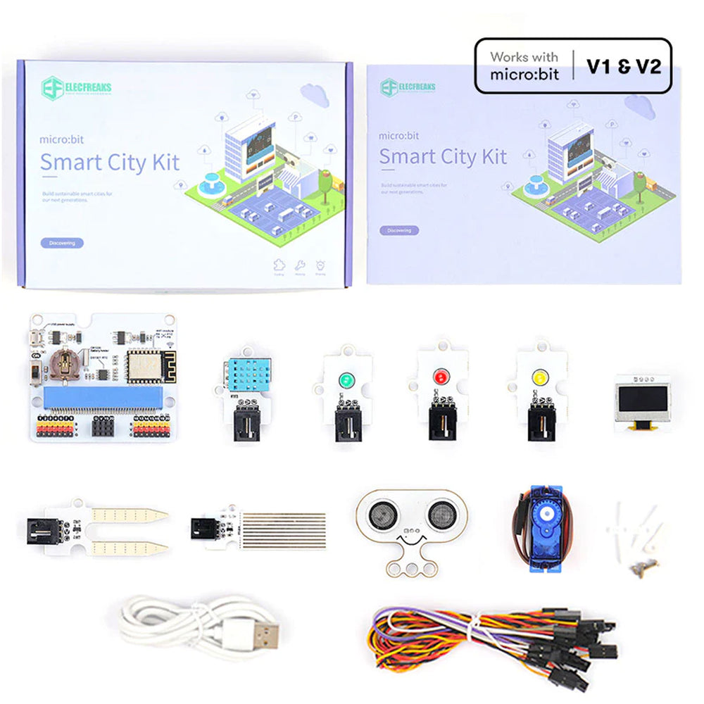 ELECFREAKS micro:bit Smart City Kit, micro:bit Sensor Starter Kit For